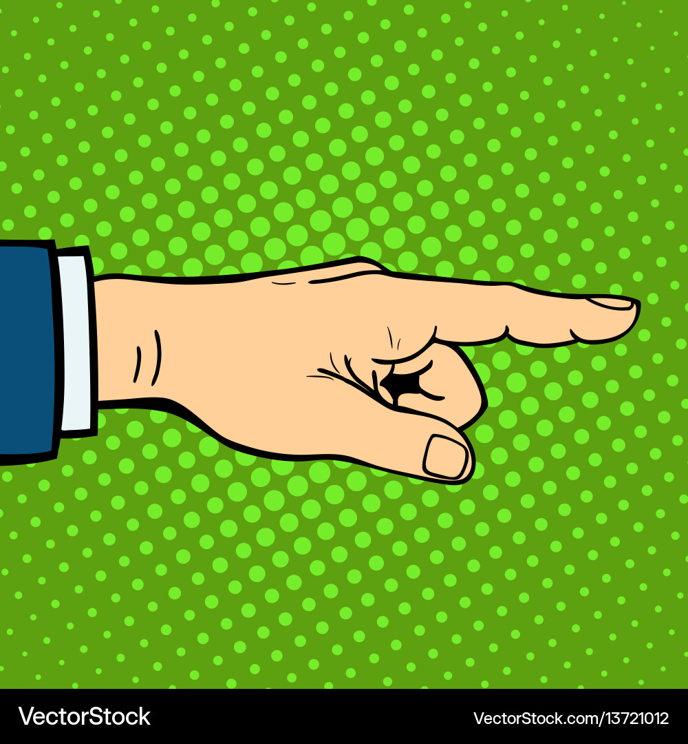 Hand showing deaf-mute gesture human arm hold Vector Image