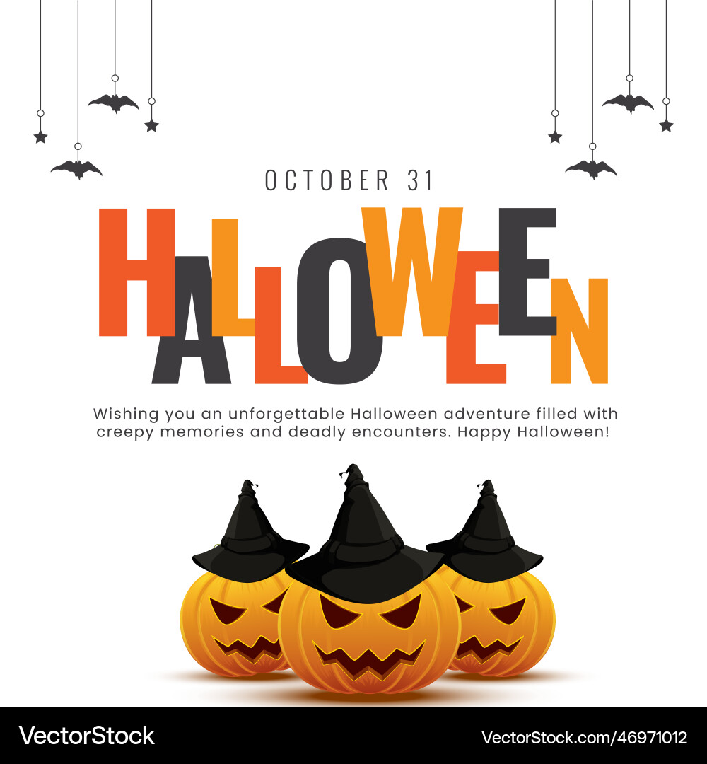 Happy halloween banner design template Royalty Free Vector