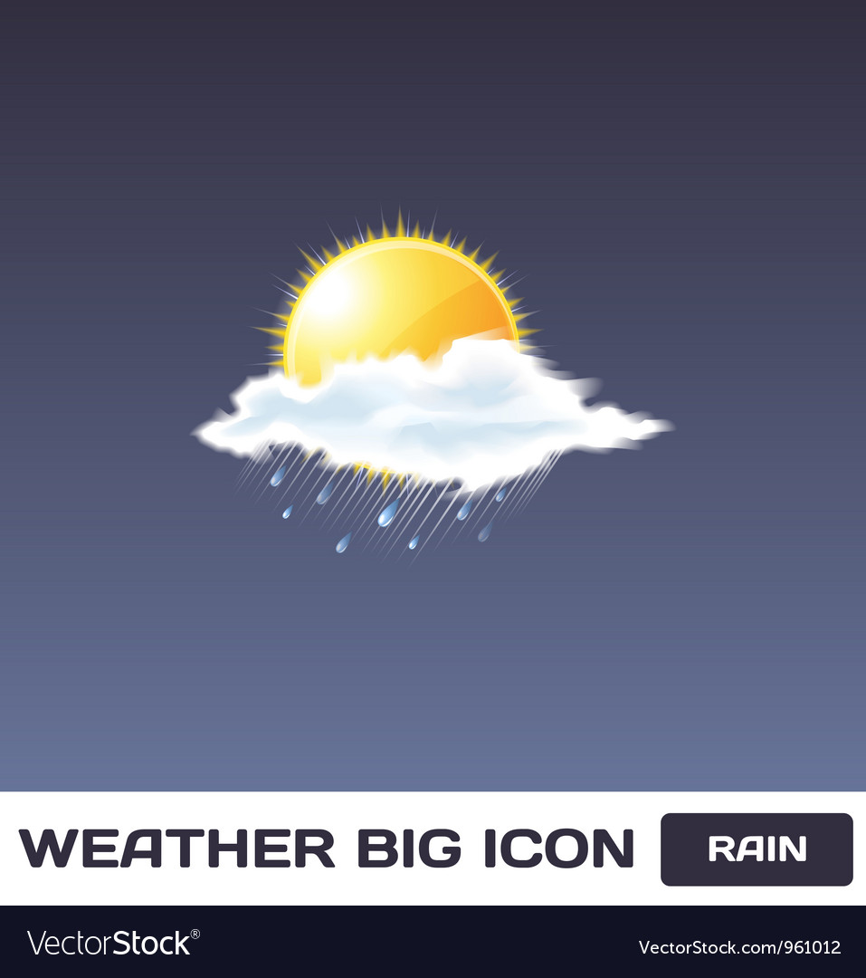 Rain icon Royalty Free Vector Image - VectorStock