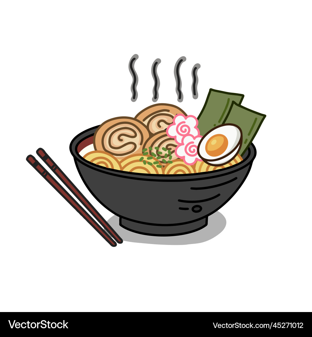 Ramen - japanese food Royalty Free Vector Image