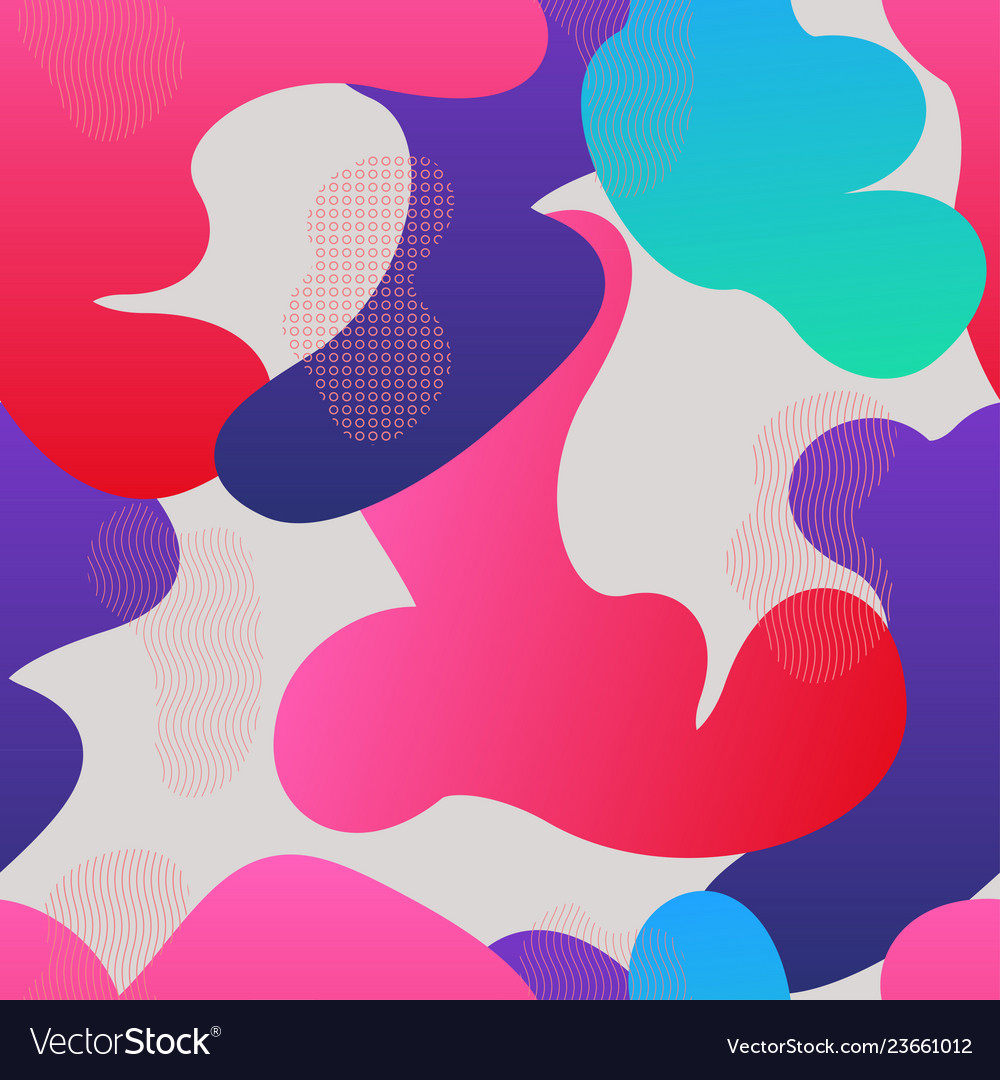 Seamless pattern with fluid gradient shapes Vector Image