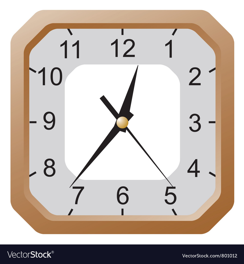 Wall clock Royalty Free Vector Image - VectorStock