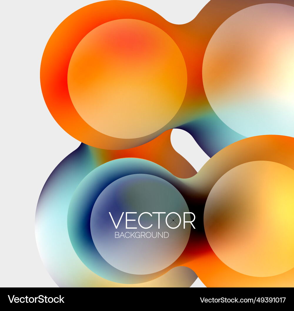 Beautiful flowing round shapes and circles Vector Image
