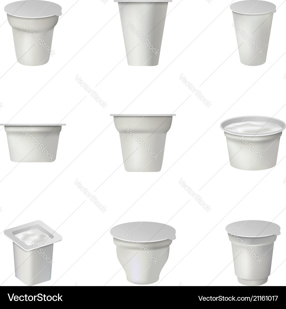 Container icons set isometric style Royalty Free Vector