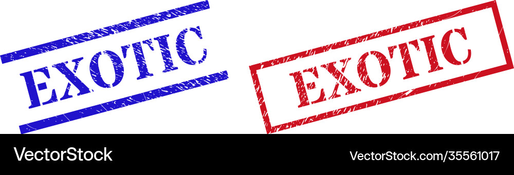 Exotic grunge scratched stamp watermarks Vector Image