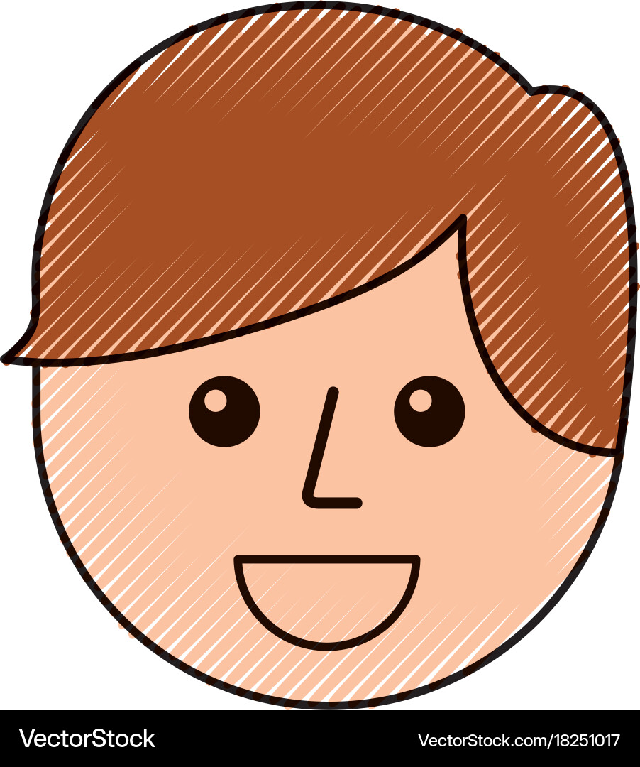 Happy young boy avatar member community Royalty Free Vector