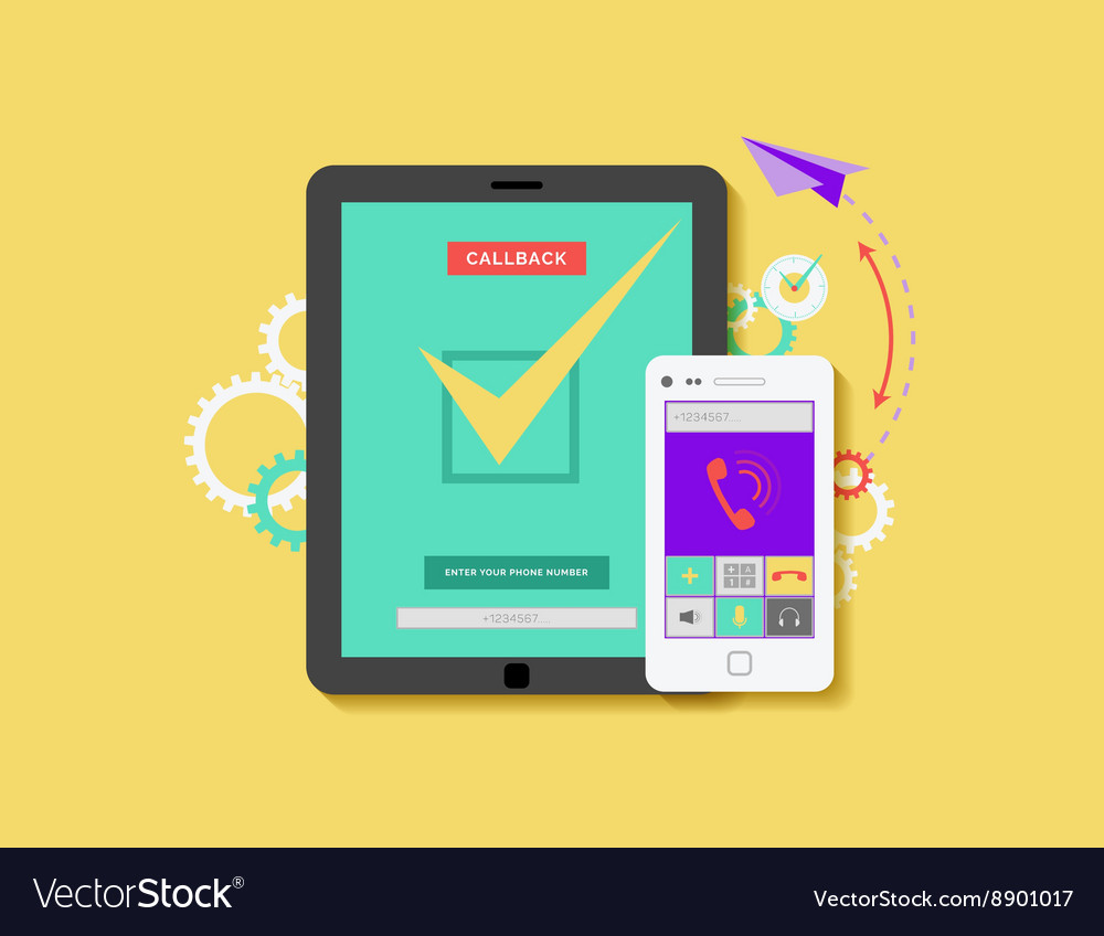 Mobile phone and tablet Royalty Free Vector Image