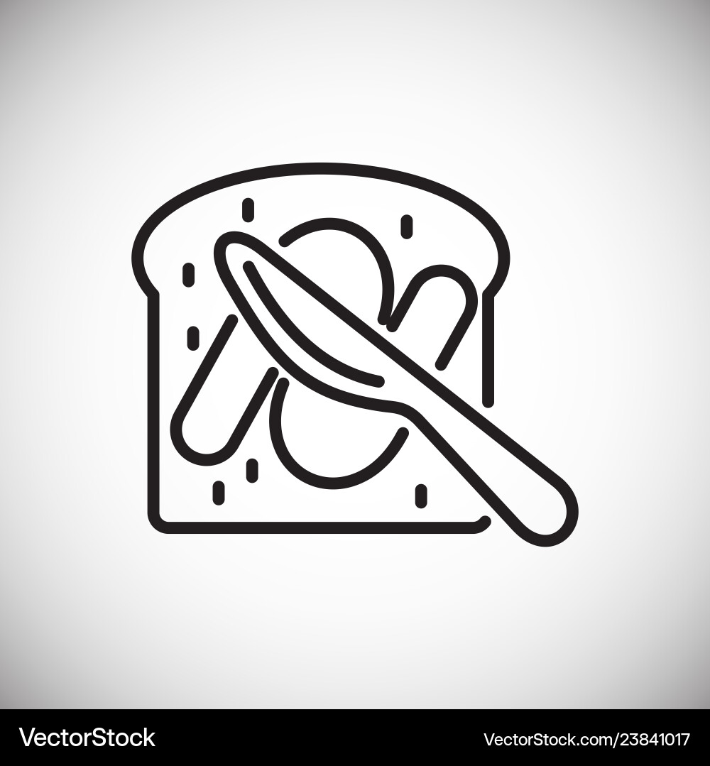 Pastry breakfast outline icon on white background Vector Image