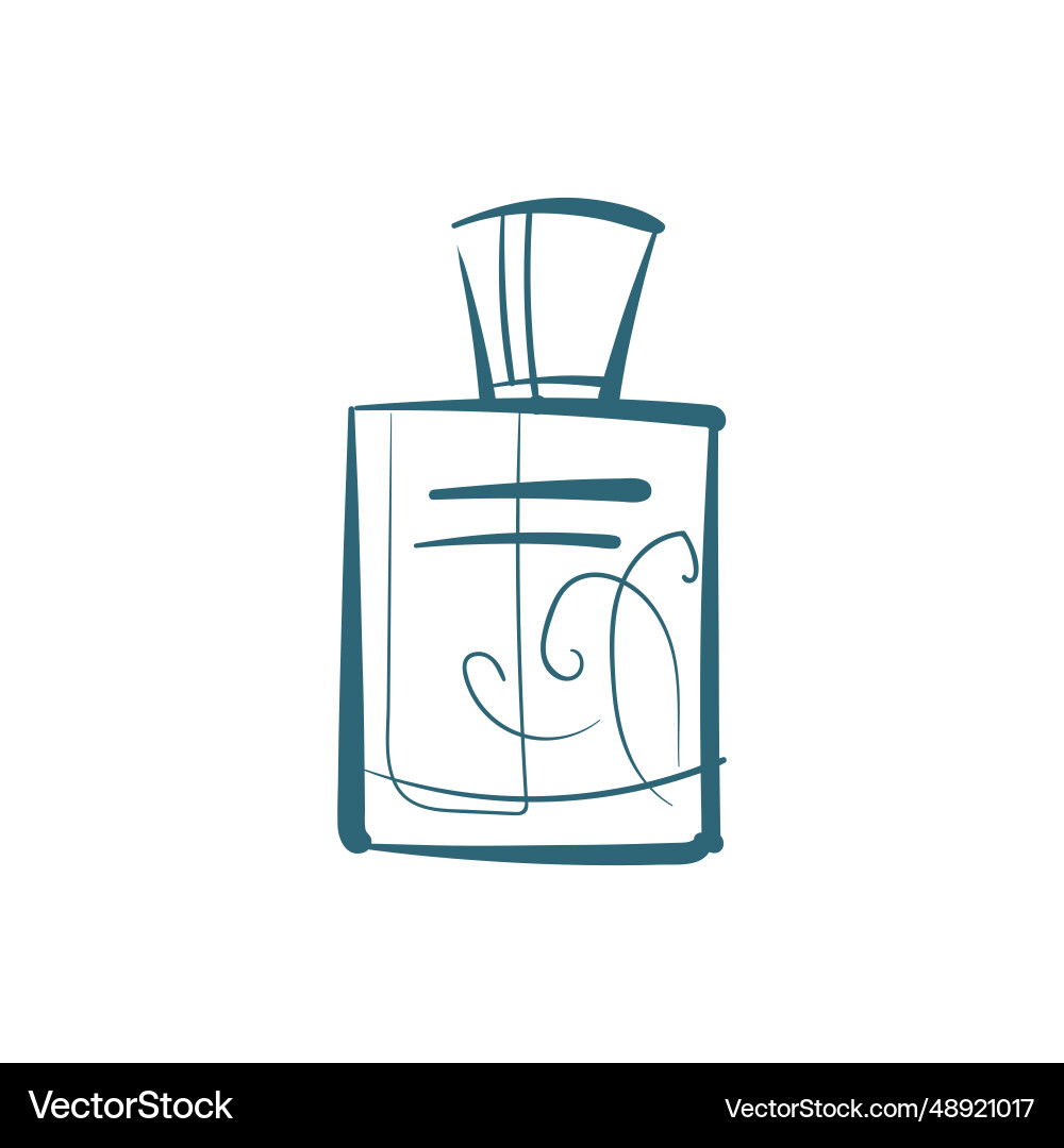 Perfume doodle isolated line art sketch hand drawn