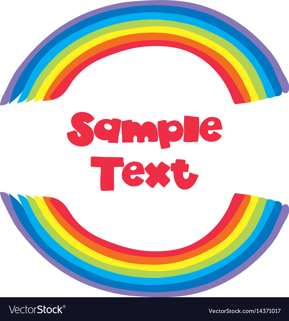 Sample text with rainbow background Royalty Free Vector