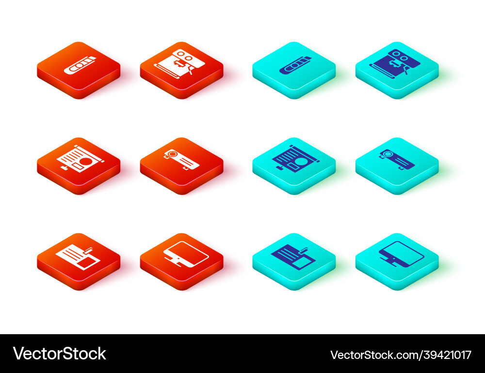 Set identification badge computer monitor screen Vector Image