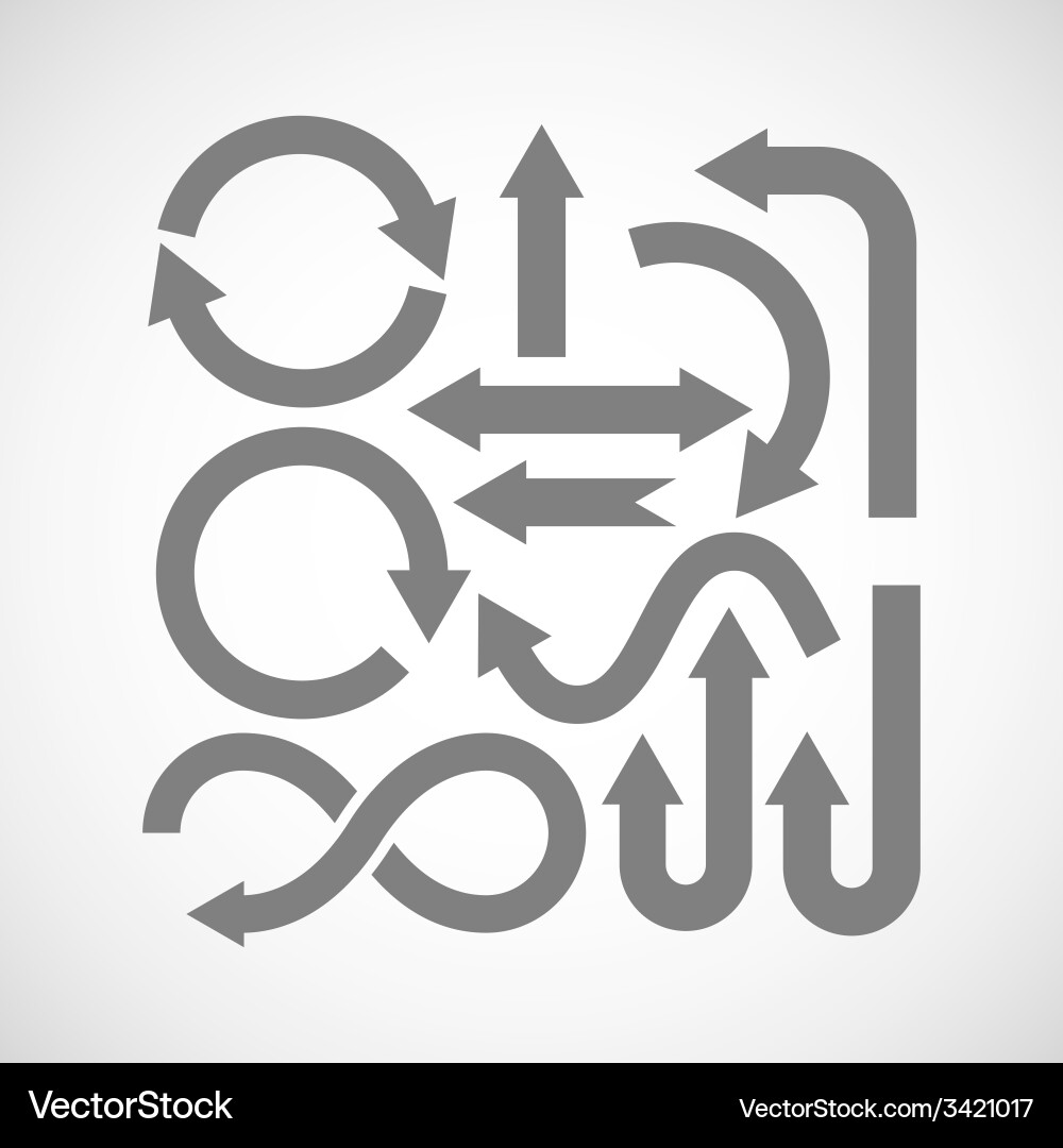 Set of arrow icons Royalty Free Vector Image - VectorStock