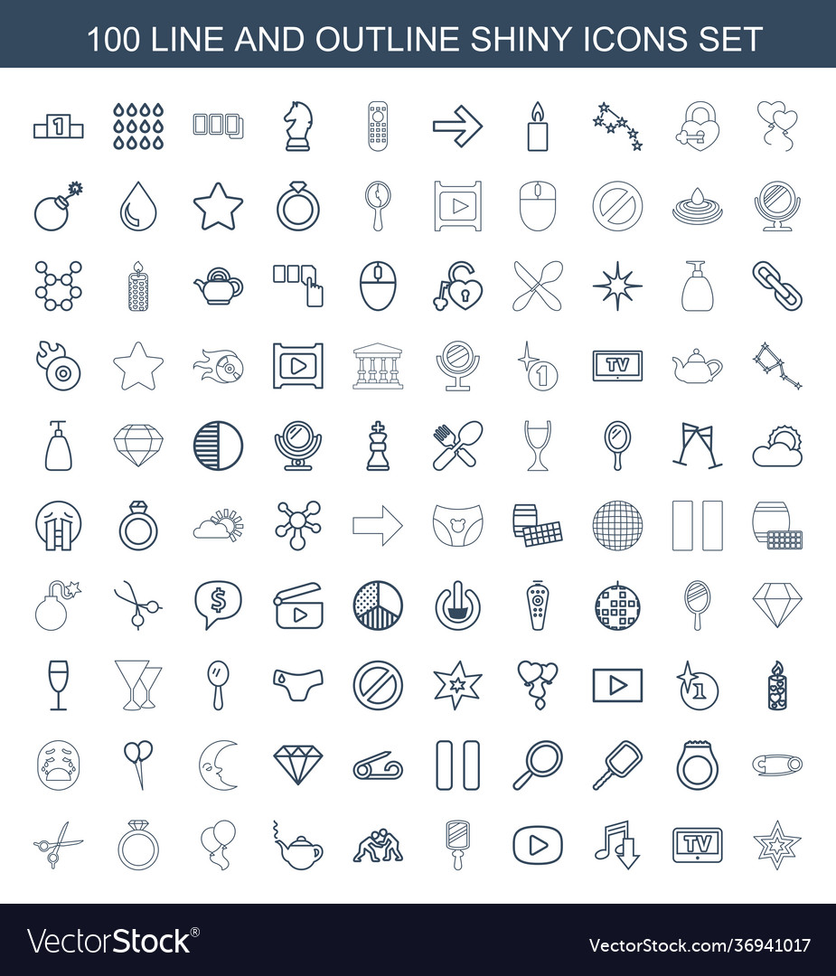 Shiny icons Royalty Free Vector Image - VectorStock