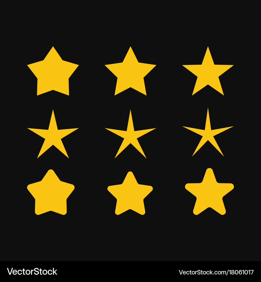 Star set Royalty Free Vector Image - VectorStock