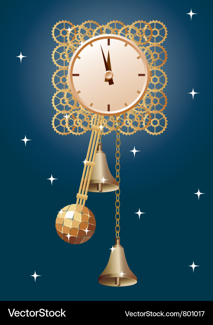 Wall clock Royalty Free Vector Image - VectorStock