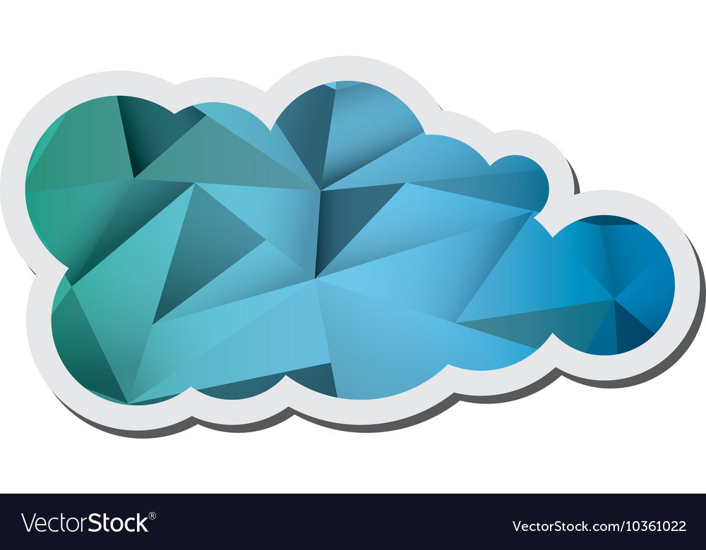 Abstract single cloud shape icon Royalty Free Vector Image