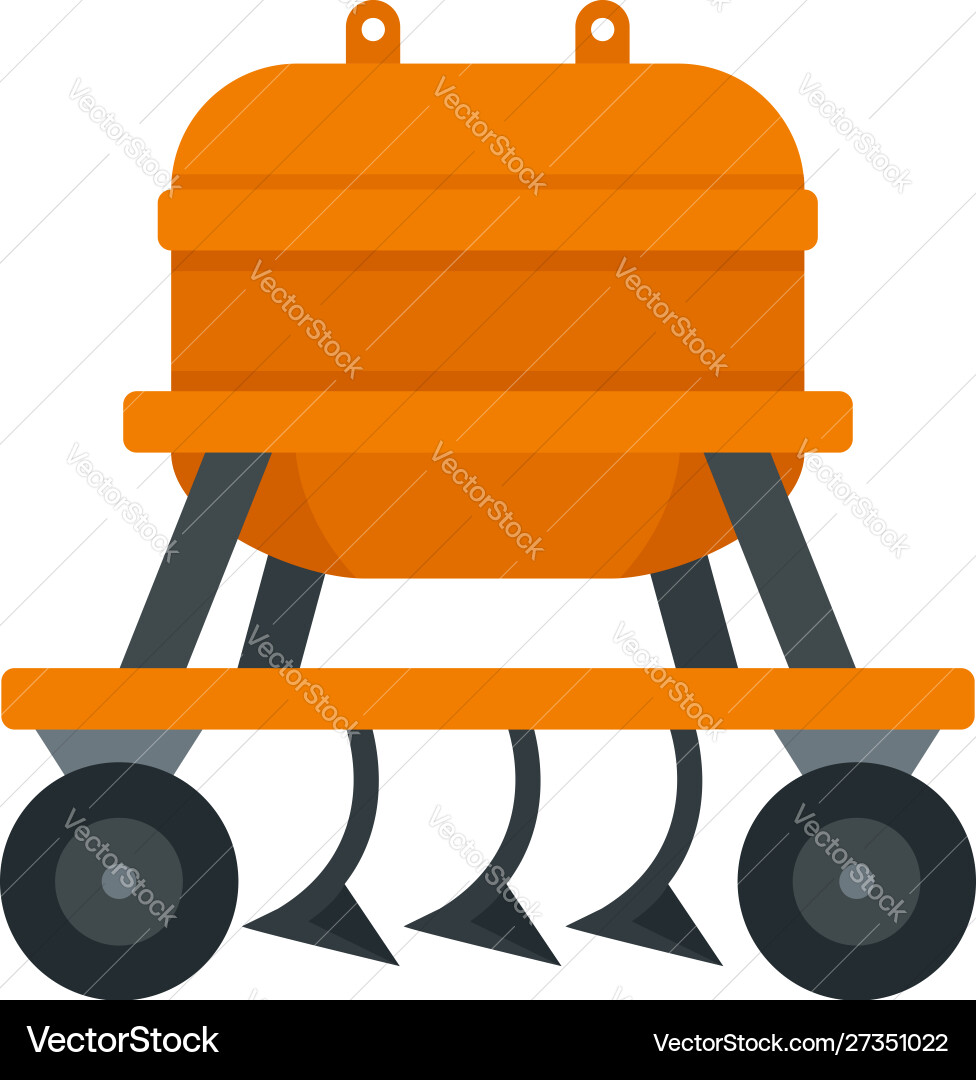 Agricultural equipment icon flat style Royalty Free Vector