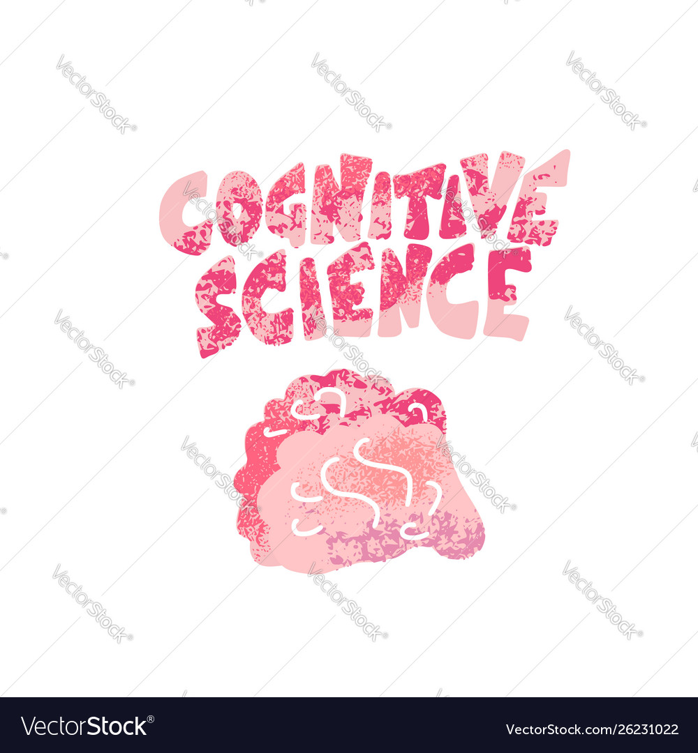 Cognitive science concept set elements Royalty Free Vector