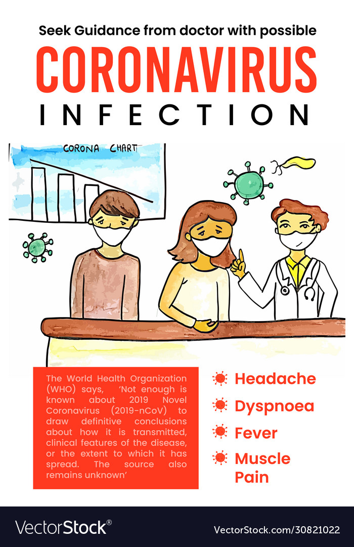 Corona virus global pandemic poster design Vector Image Corona virus global pandemic poster design Vector Image