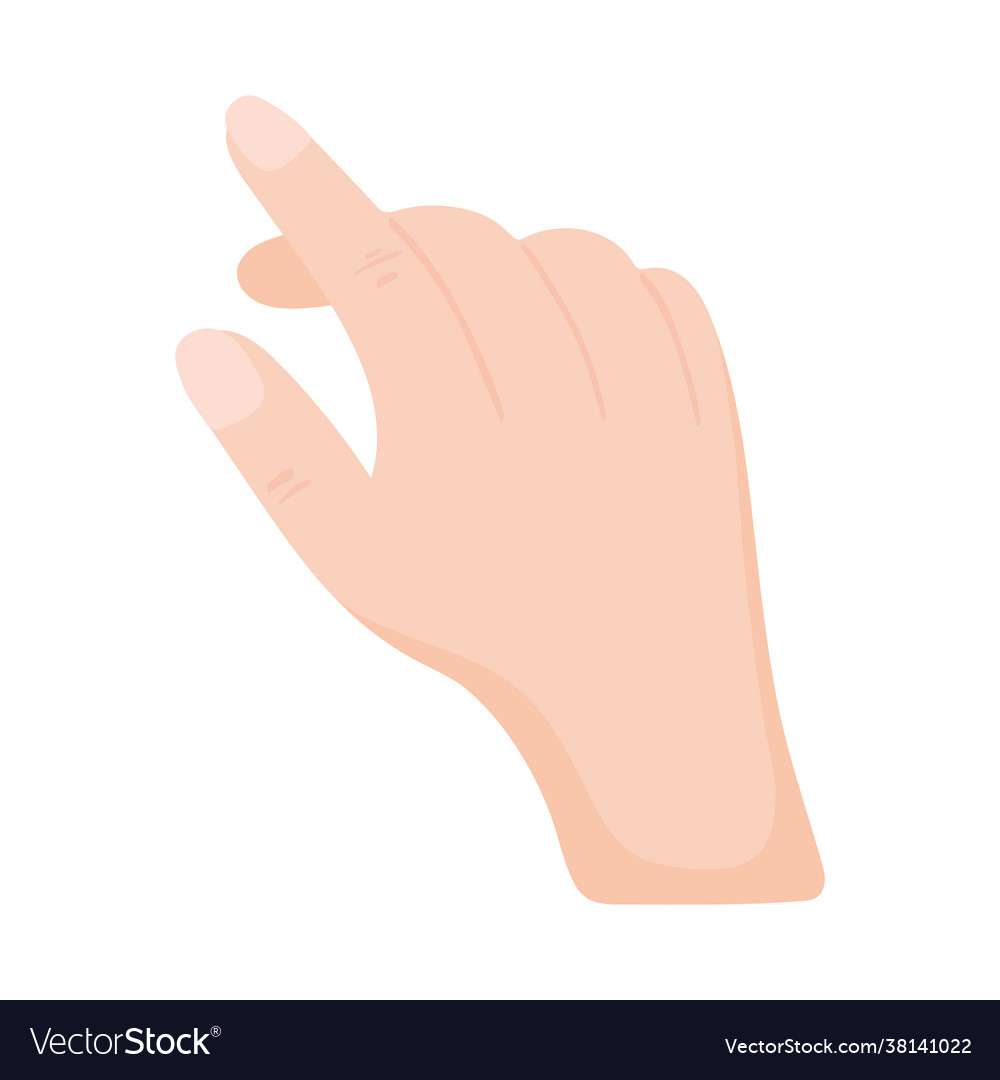 Hand click gesture Royalty Free Vector Image - VectorStock