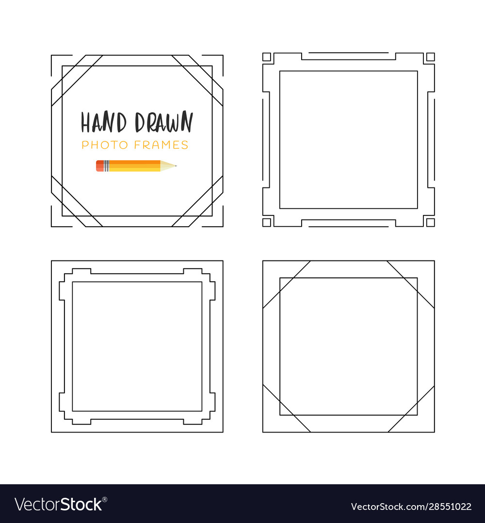 Hand-drawn frames Royalty Free Vector Image - VectorStock