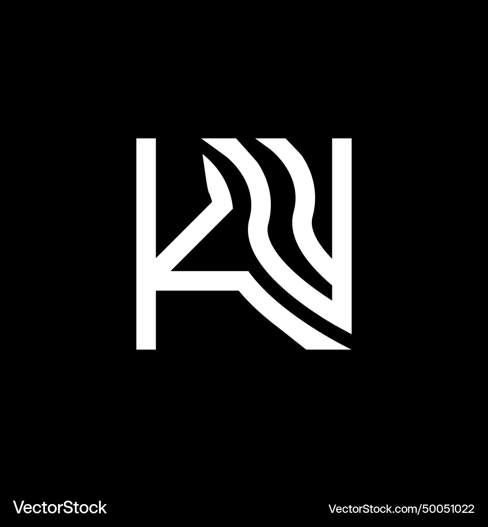 Kw letter logo design simple and modern Royalty Free Vector