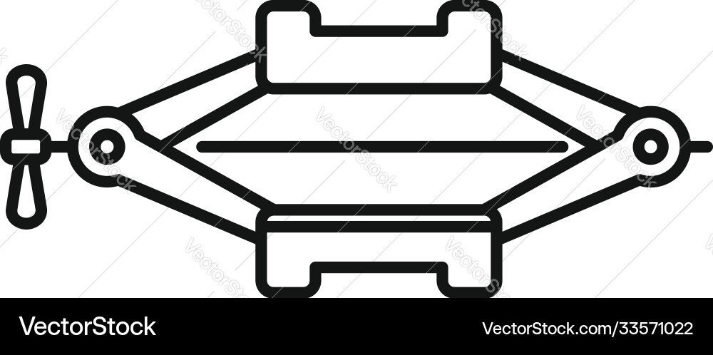 Lift jack-screw icon outline style Royalty Free Vector Image