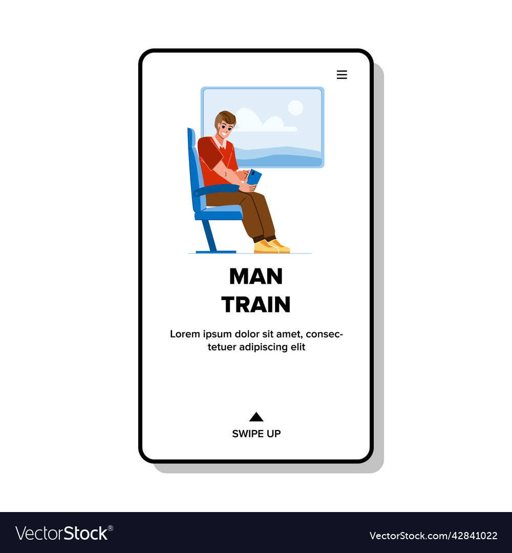 Man train Royalty Free Vector Image - VectorStock
