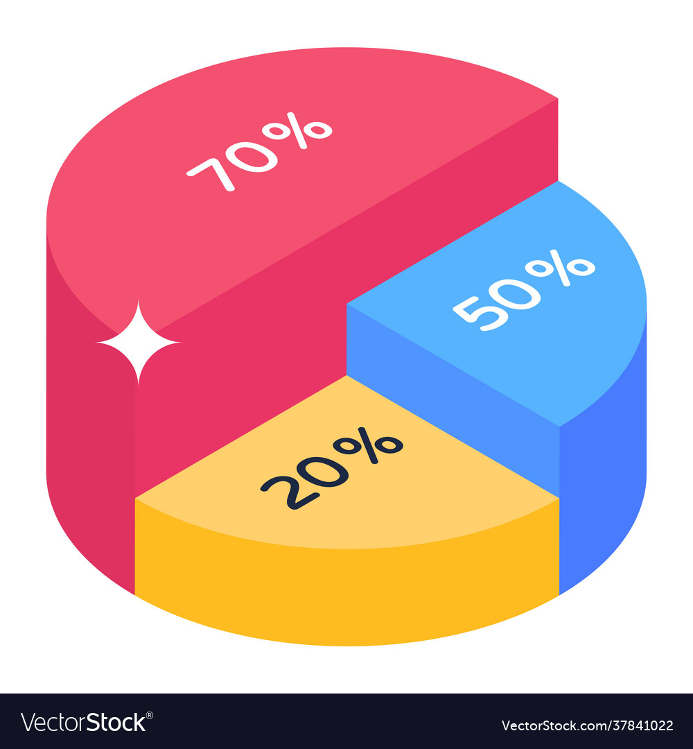 Multi pie chart Royalty Free Vector Image - VectorStock