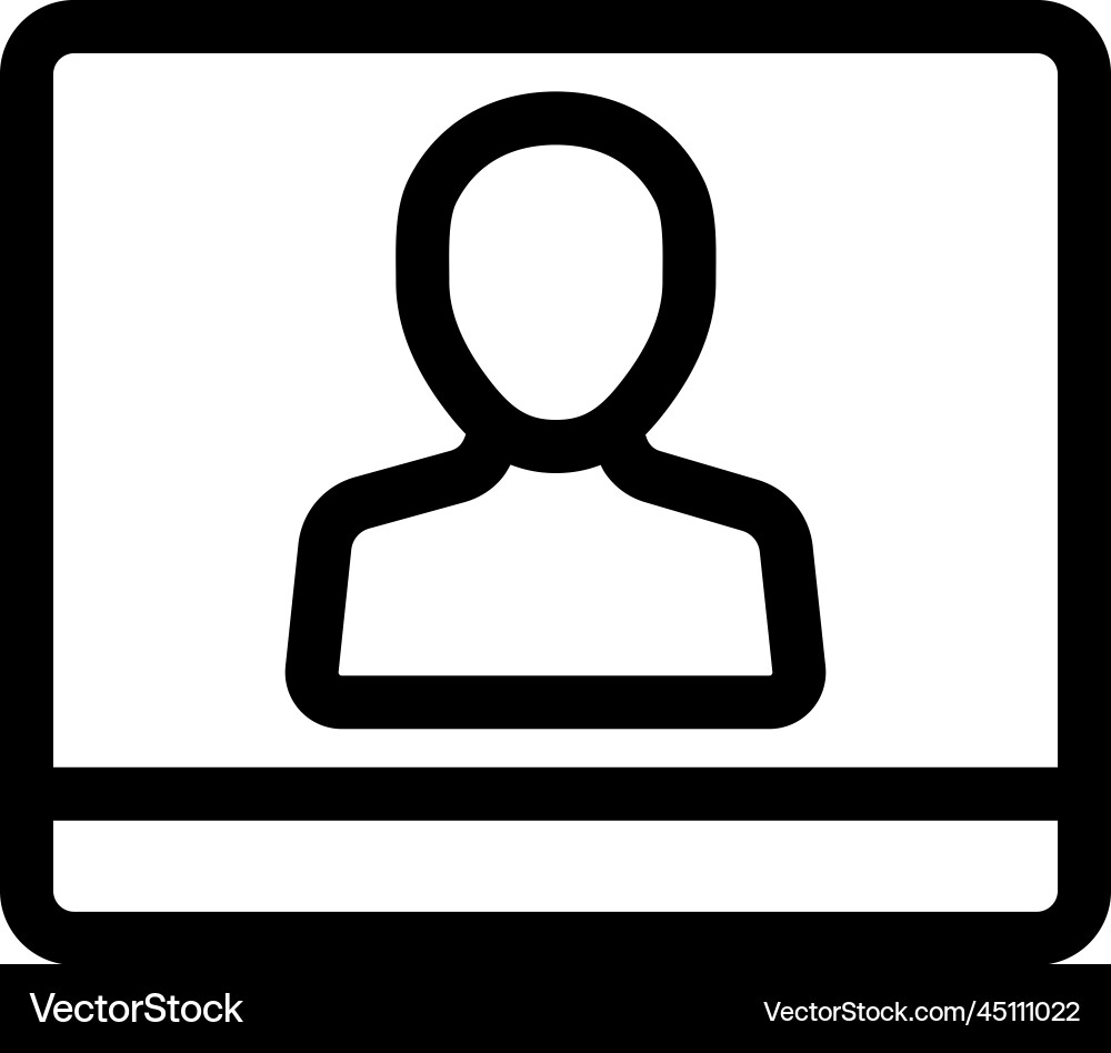 Passport photo icon Royalty Free Vector Image - VectorStock