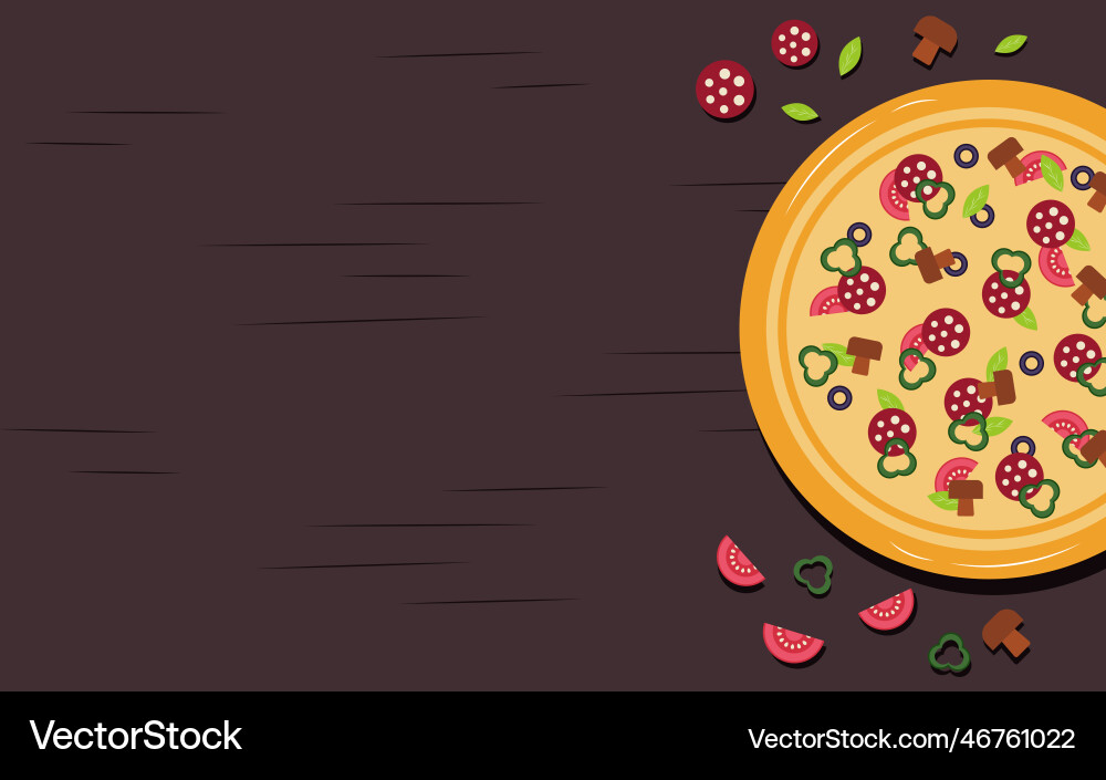Pizza banner or background food concept for web Vector Image