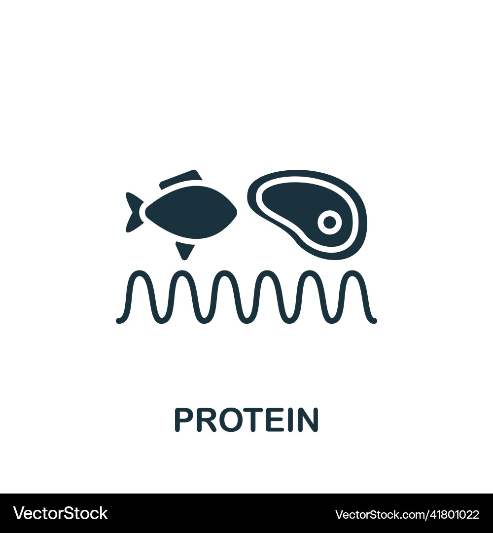 Protein icon monochrome simple icon for templates Vector Image