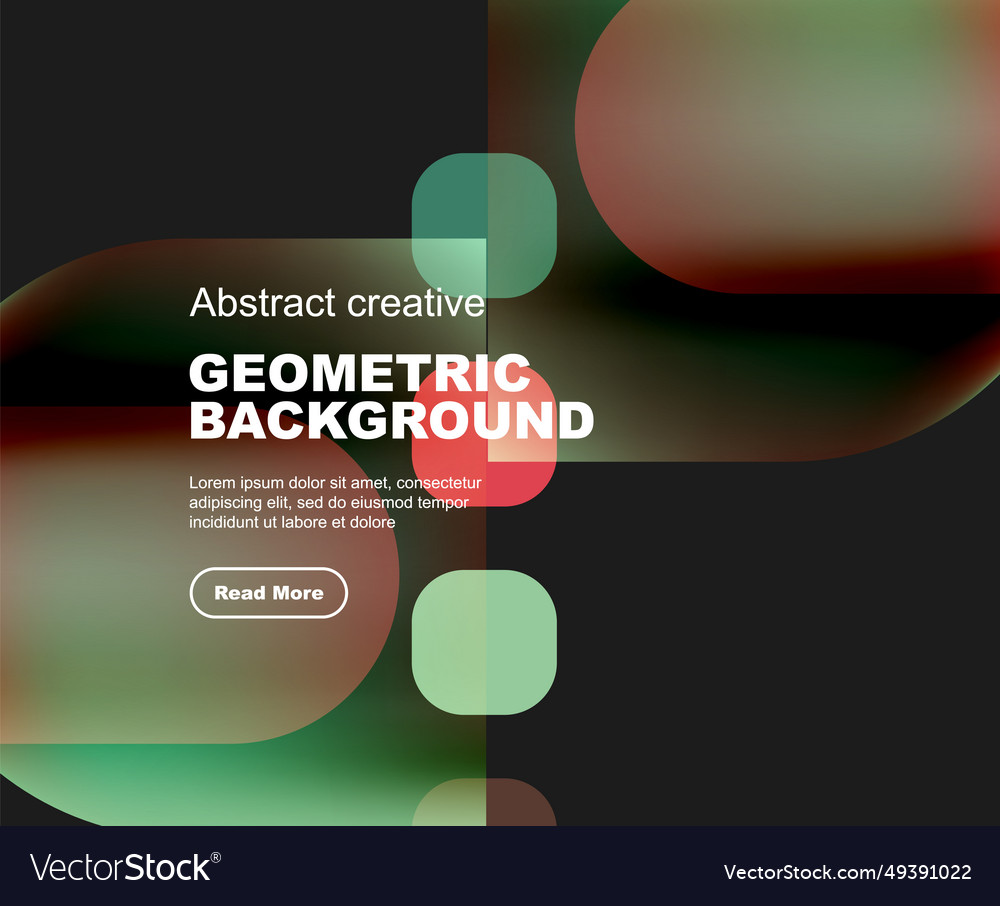 Round triangle and square composition Royalty Free Vector