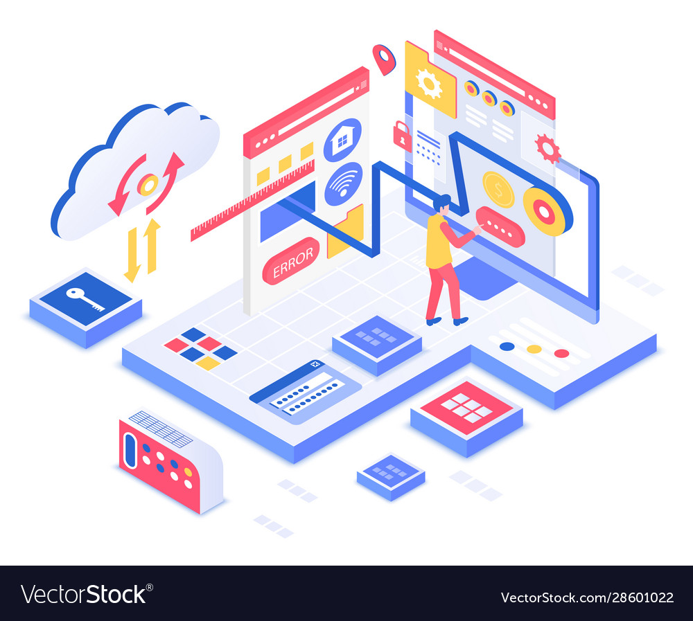 Seo isometric Royalty Free Vector Image - VectorStock Seo isometric Royalty Free Vector Image - VectorStock