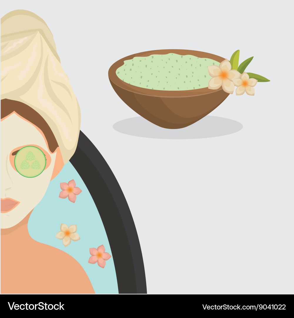Spa center design skin care concept flat Vector Image