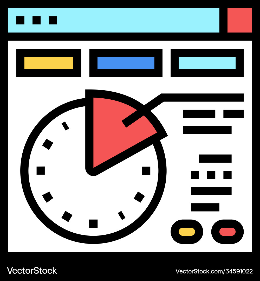 Time planning color icon sign Royalty Free Vector Image
