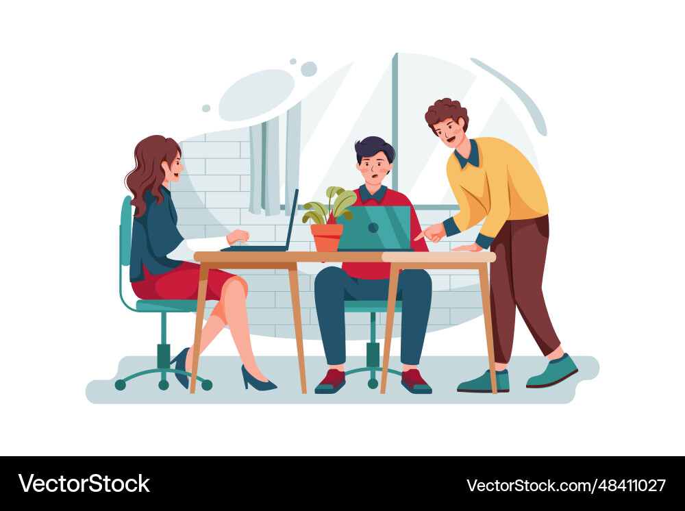 Business people working together and helping each Vector Image