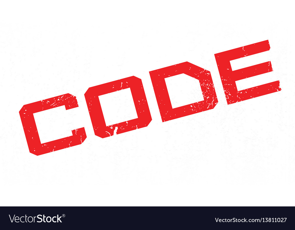 Code rubber stamp Royalty Free Vector Image - VectorStock