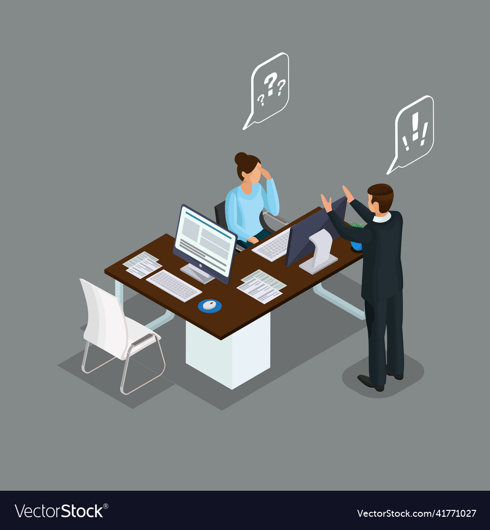 Concept of the coworking center business meeting Vector Image Concept of the coworking center business meeting Vector Image
