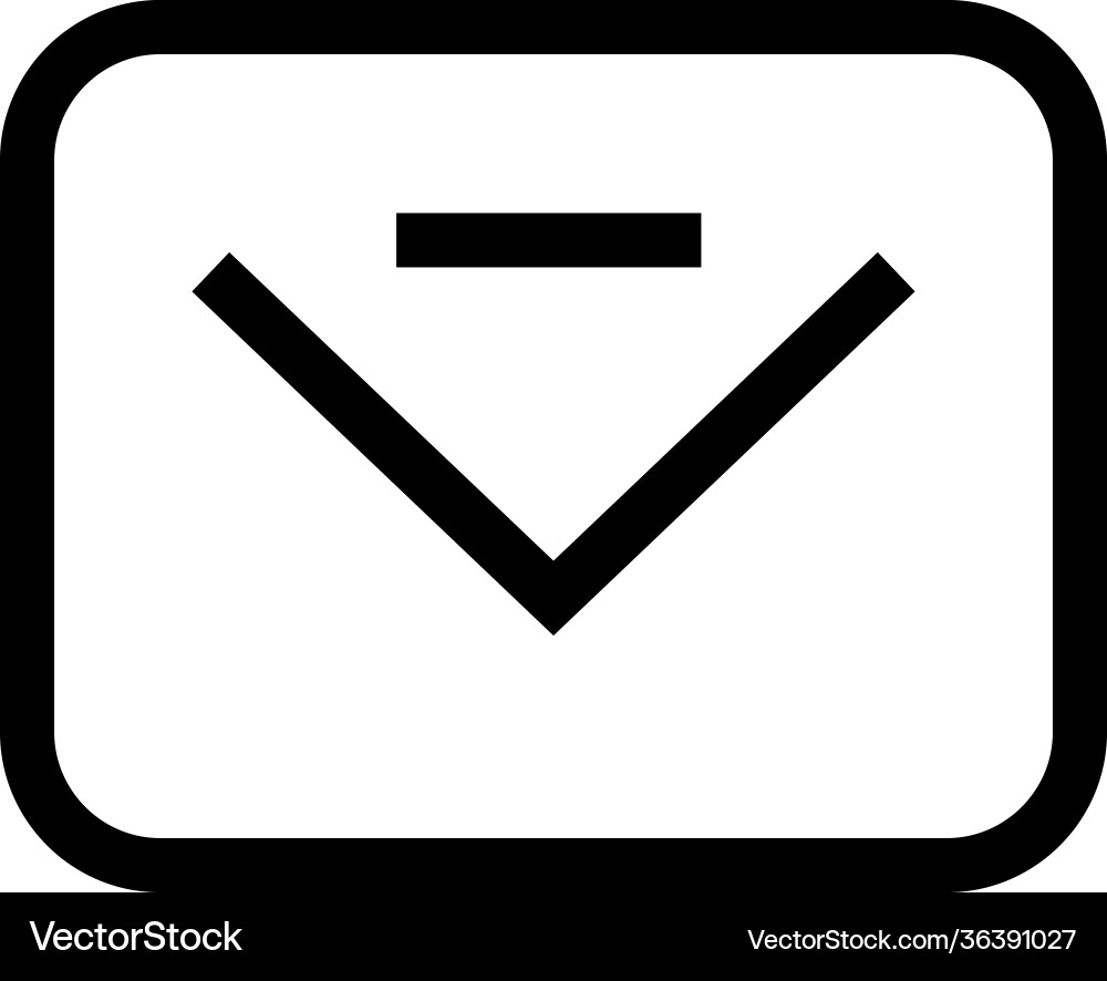 Envelope icon or logo isolated sign symbol Vector Image