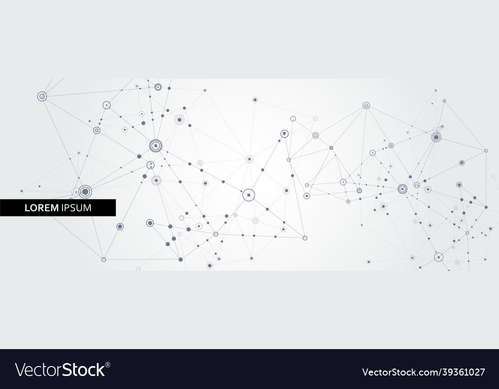 Geometric connected line and dots simple Vector Image