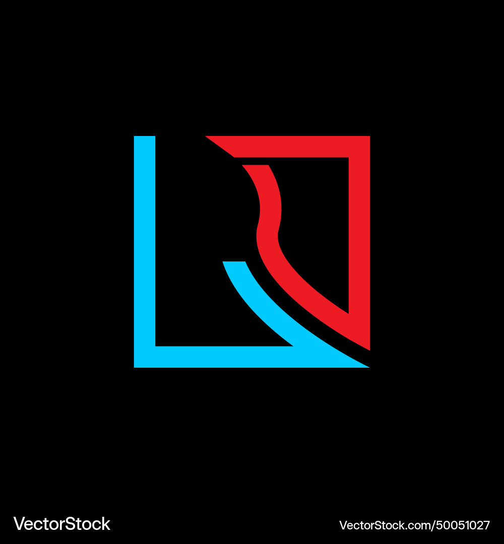 Ld letter logo design ld simple and modern logo Vector Image