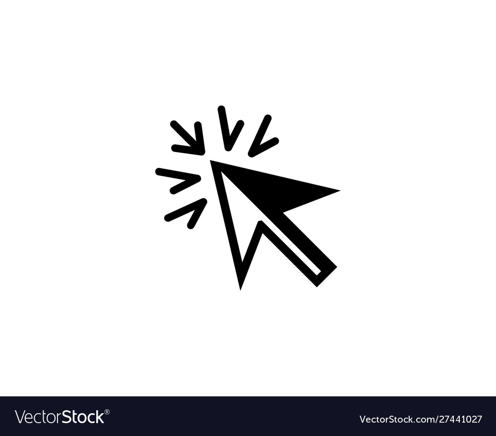 Pointer arrow icon logo template design Royalty Free Vector