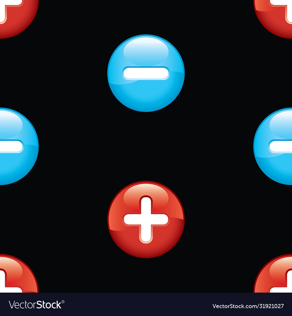 Seamless pattern buttons with signs minus Vector Image