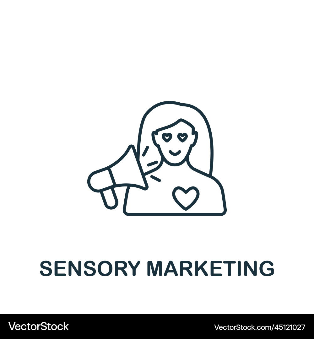 Sensory marketing icon monochrome simple Vector Image