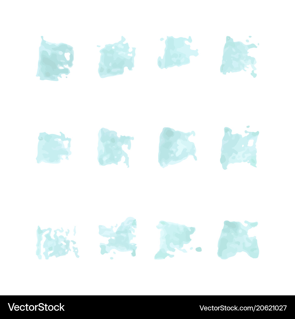 Set of water color brushes Royalty Free Vector Image