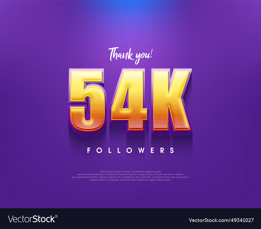 Simple and clean thank you design for 54k Vector Image