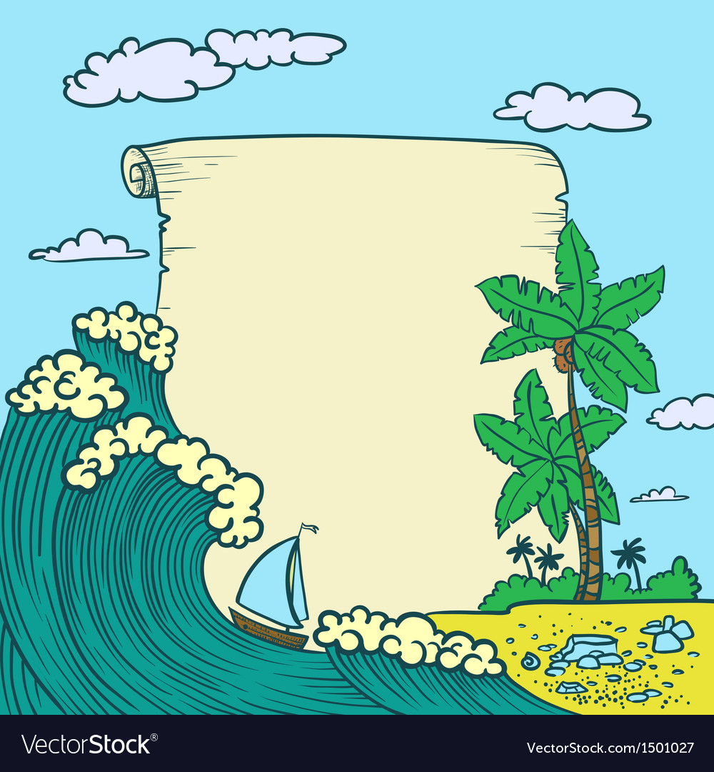 Summer border Royalty Free Vector Image - VectorStock