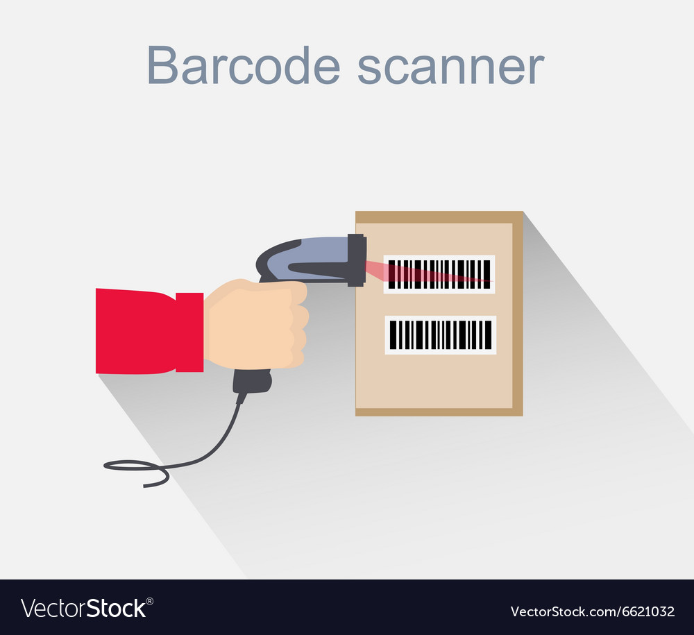 Barcode scanner icon design style Royalty Free Vector Image