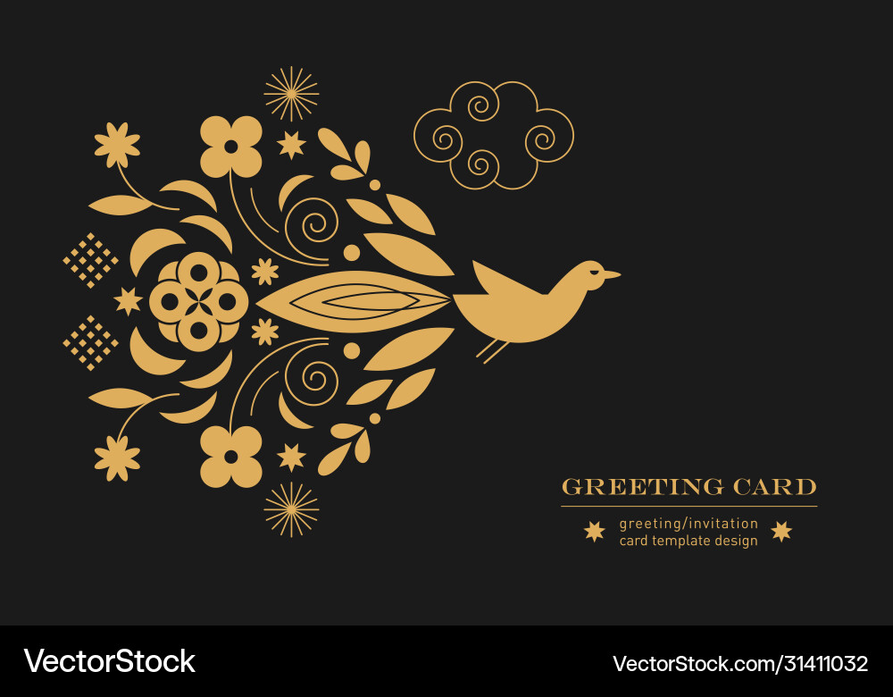 Greeting or invitation card banner poster templ Vector Image
